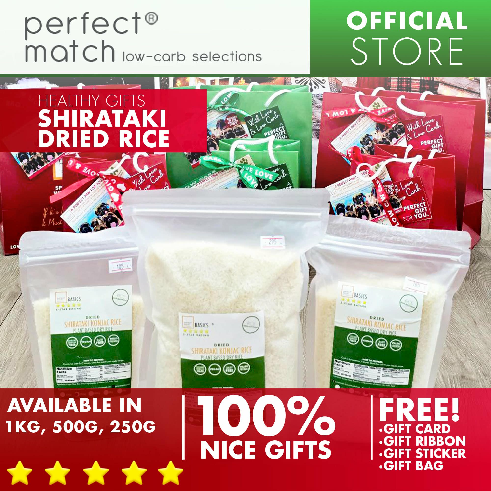 PerfectMatch Low-carb® l Healthy Gifts l Shirataki Dried Rice Collecti ...