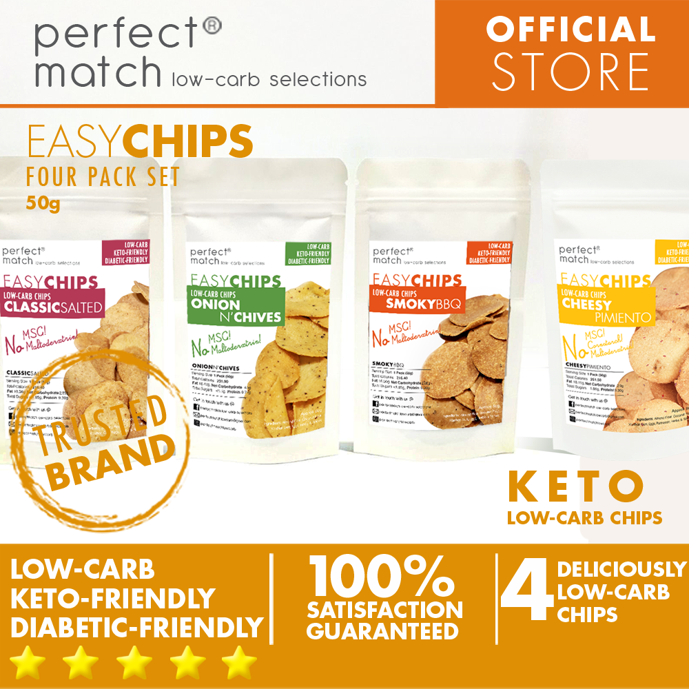 PerfectMatch Low-carb® l Keto Chips Four Pack Set l Classic, Onion N ...